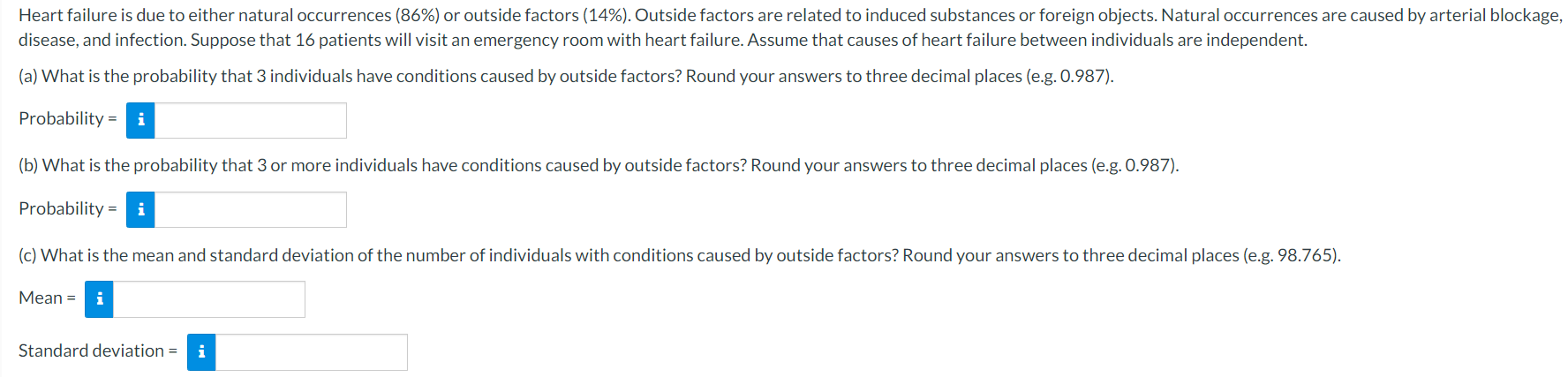 Solved Heart failure is due to either natural occurrences | Chegg.com