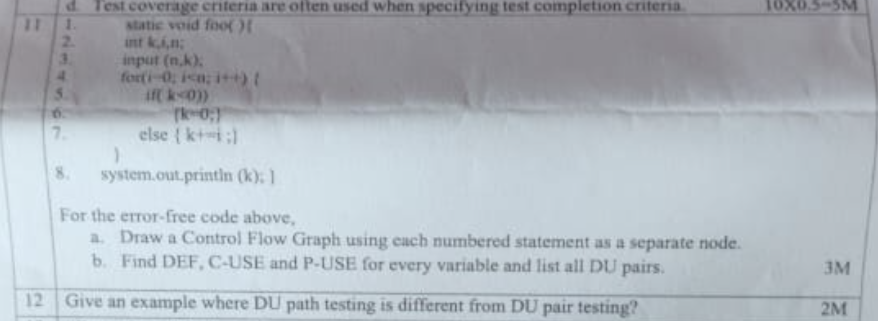 ten used when specifying test completion crite Test | Chegg.com