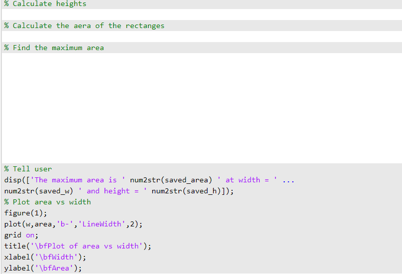 Solved Looping on Perimeter and Area O solutions submitted | Chegg.com