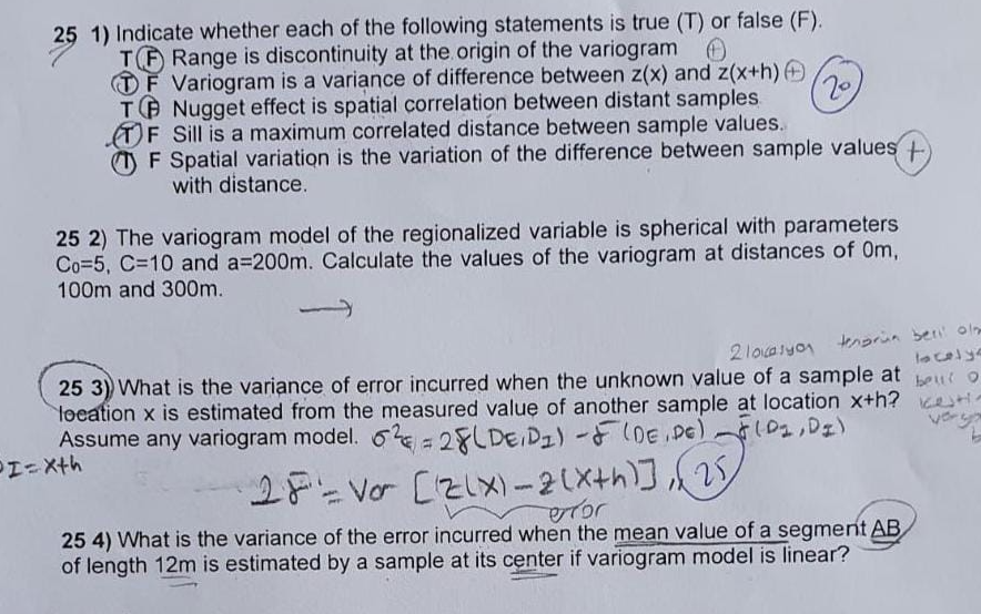 Solved 25 1) ﻿Indicate whether each of the following | Chegg.com