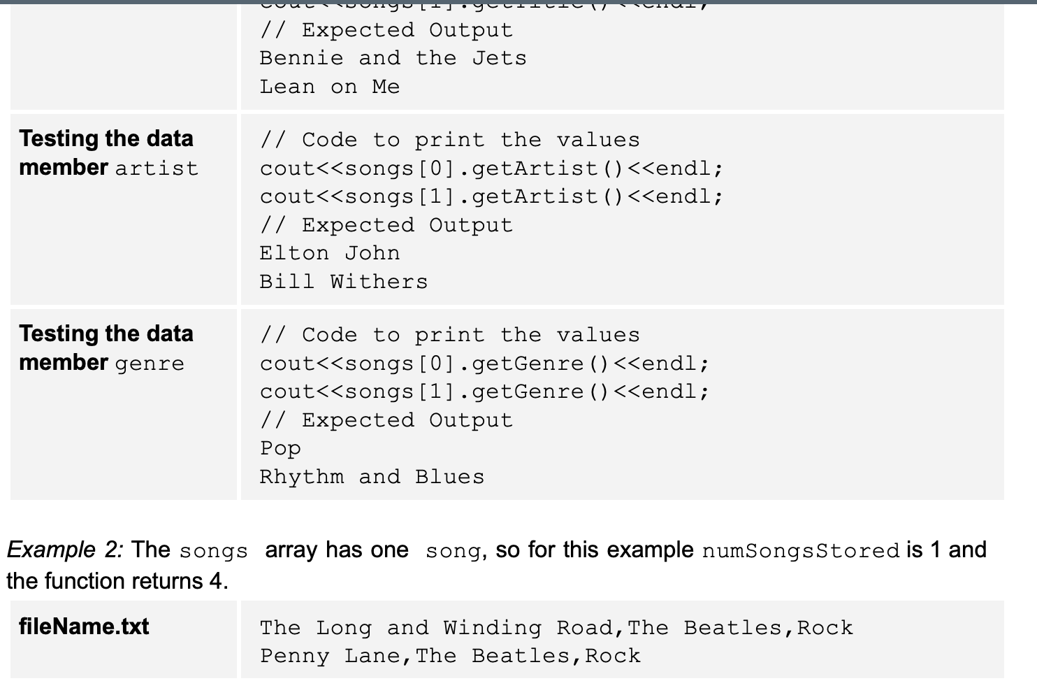 Solved Create a song class, with separate interface file | Chegg.com