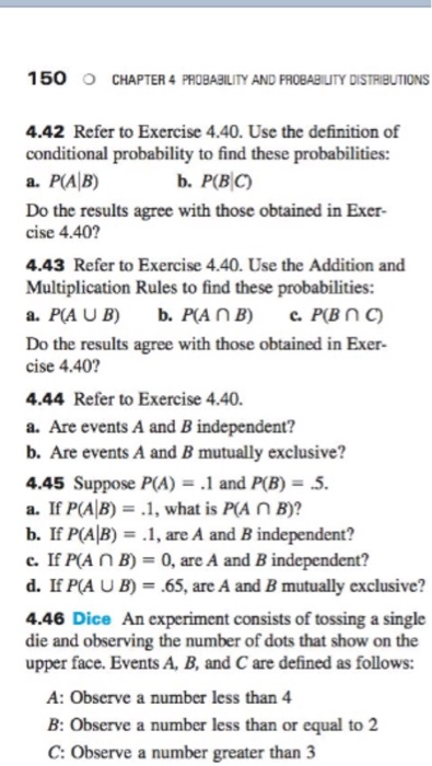 Solved 1 50 ว CHAPTER 4 PROBABILITY AND FROBABUTY | Chegg.com