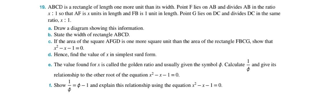 19. ABCD is a rectangle of length one more unit than | Chegg.com