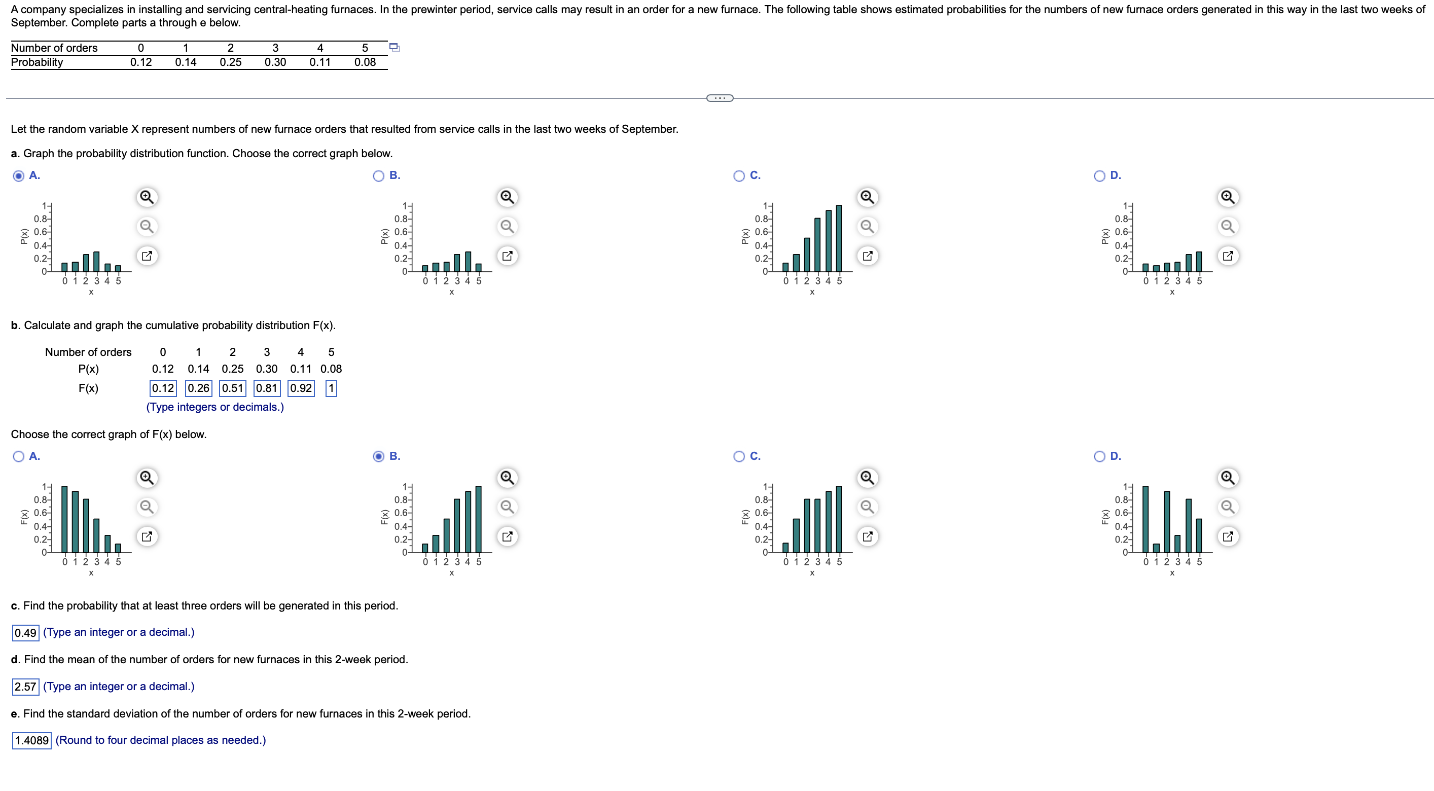 Solved Let the random variable X represent numbers of new | Chegg.com