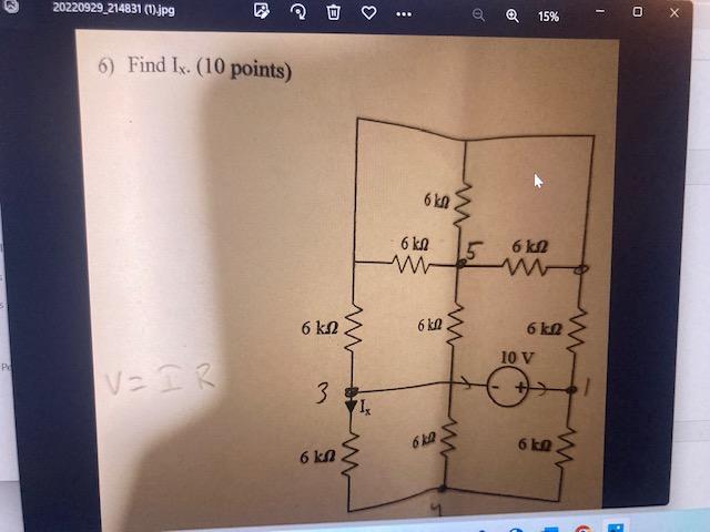 Solved 6) Find Ix. ( 10 points) | Chegg.com