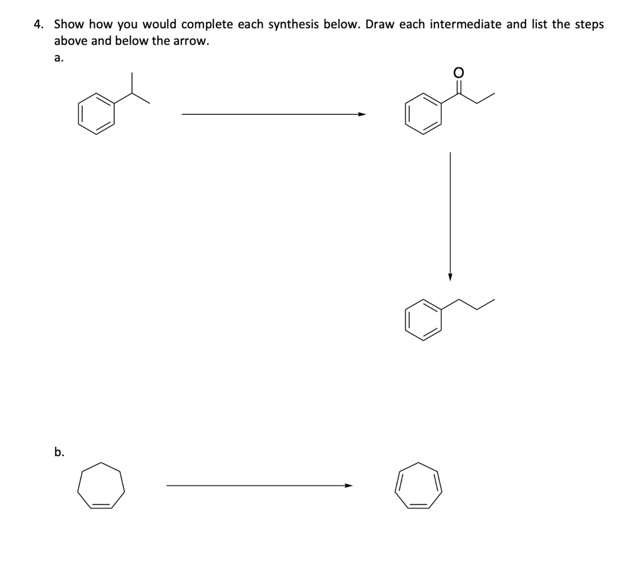 Solved Show how you would complete each synthesis below. | Chegg.com