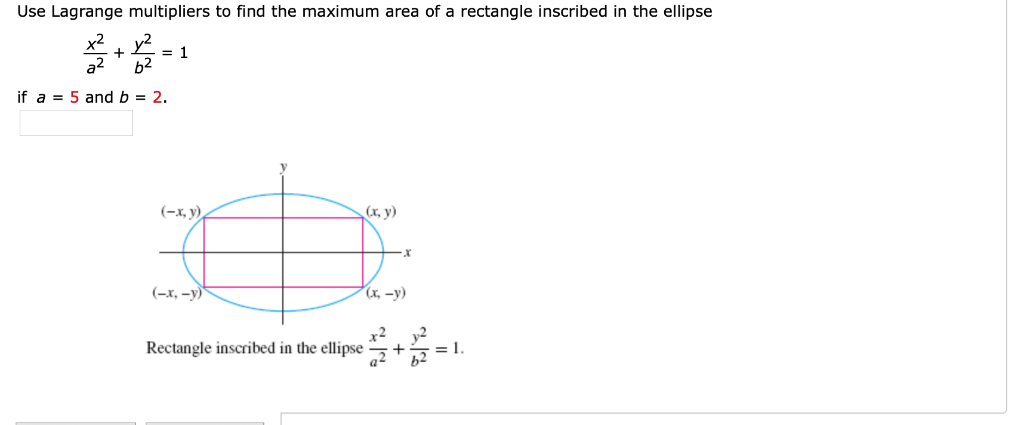 Solved Use Lagrange multipliers to find the maximum area of | Chegg.com