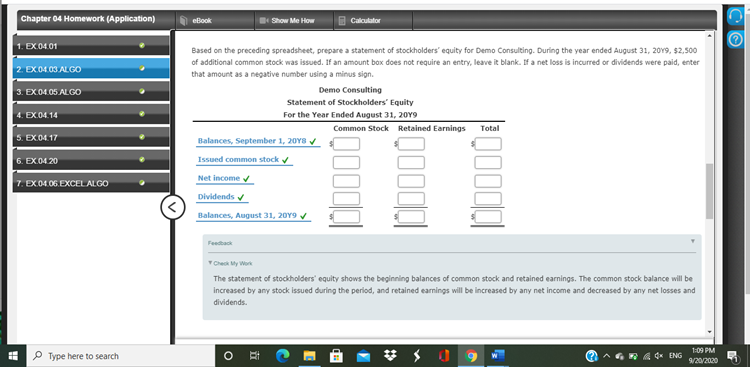 Solved - 1. EX 04.01 2. EX.04.03 ALGO 3. EX.04.05A.CO 4. | Chegg.com