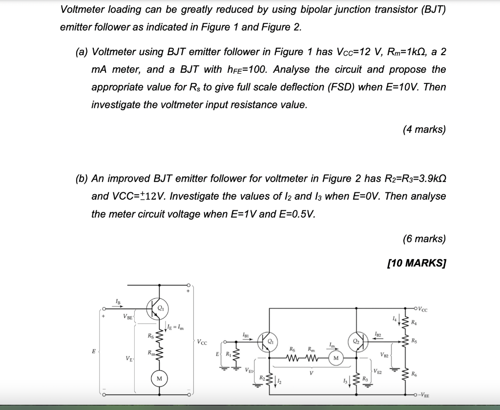 Solved Voltmeter loading can be greatly reduced by using | Chegg.com