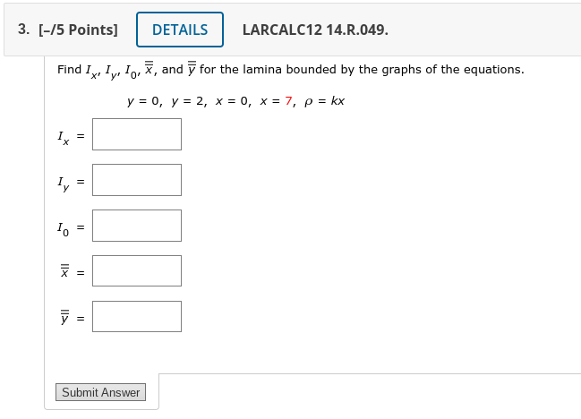 Solved Find Ix′Iy′I0′xˉ, and yˉ for the lamina bounded by | Chegg.com