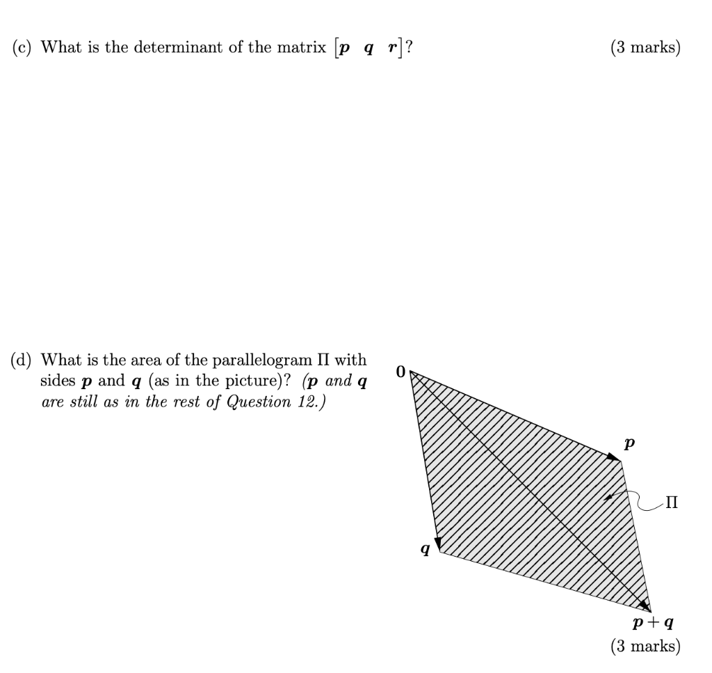 Solved 1 3 and r Let p = 2 q= (a) What is the cross product | Chegg.com
