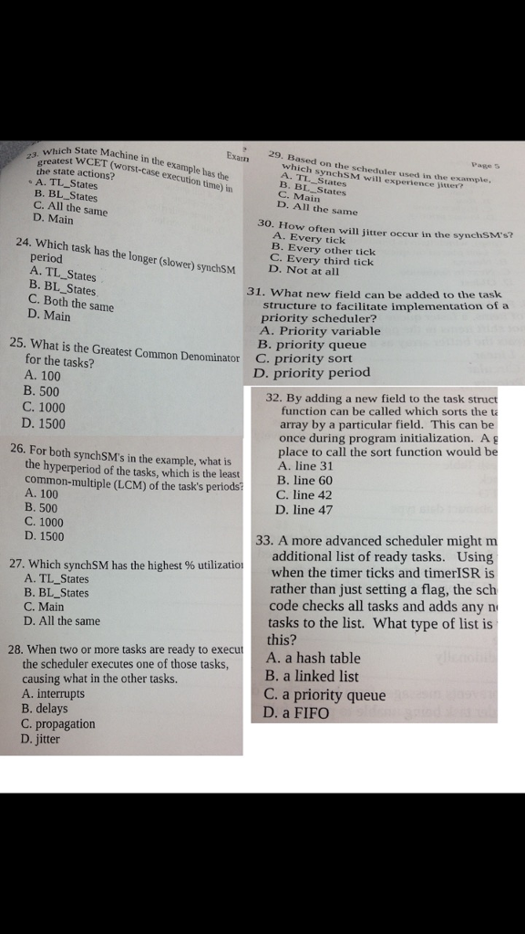 State Machine in the example has the WCET (worst-case | Chegg.com