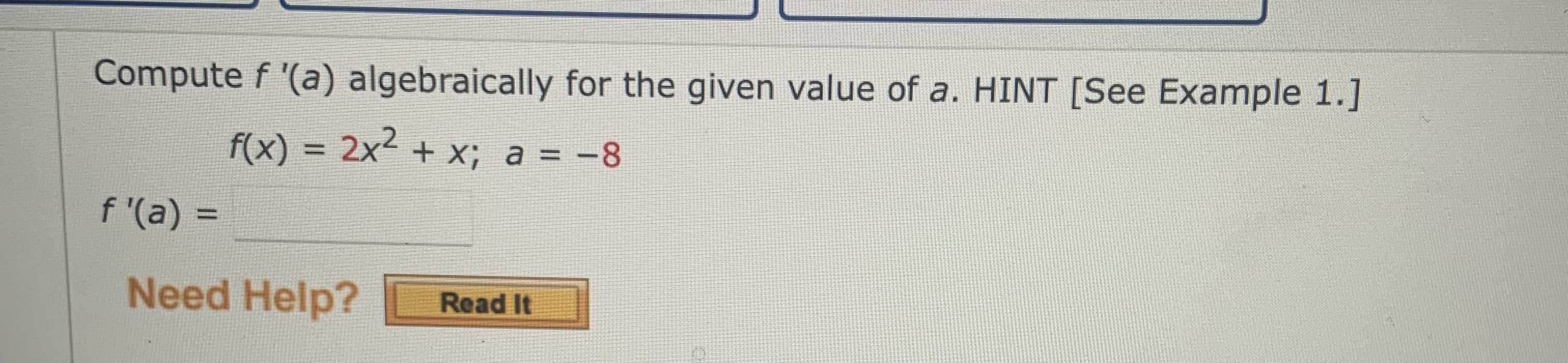 Solved Compute f′(a) algebraically for the given value of a. | Chegg.com