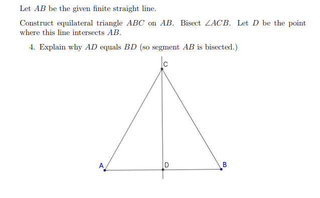 Solved Let AB be the given finite straight line. Construct | Chegg.com