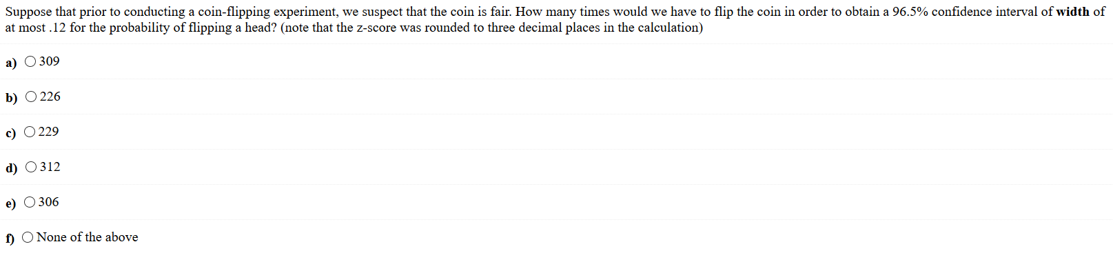 Solved Suppose That Prior To Conducting A Coin Flipping