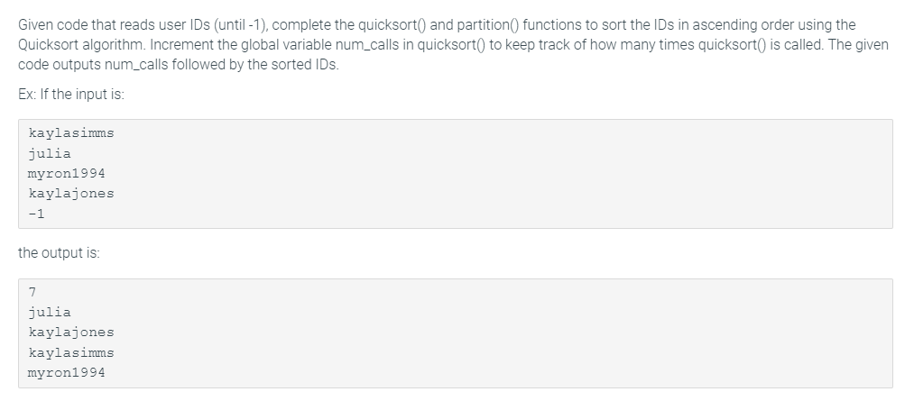 Solved Given Code That Reads User Ids Until 1 Complete 