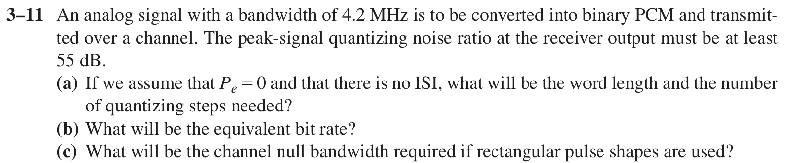 3-11 ﻿An analog signal with a bandwidth of 4.2 ﻿MHz | Chegg.com