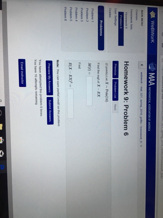 Solved WeBWork MAA ATHENATCAL MAIN MENU Homework Sets | Chegg.com Solved WeBWork MAA ATHENATCAL MAIN MENU Homework Sets | Chegg.com