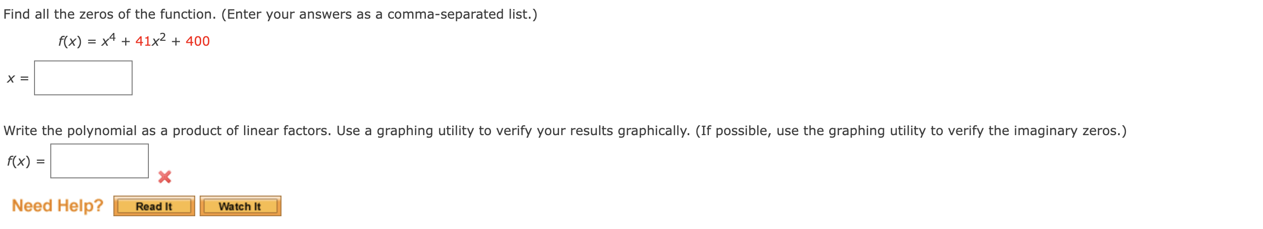 Solved Find all the zeros of the function. (Enter your | Chegg.com