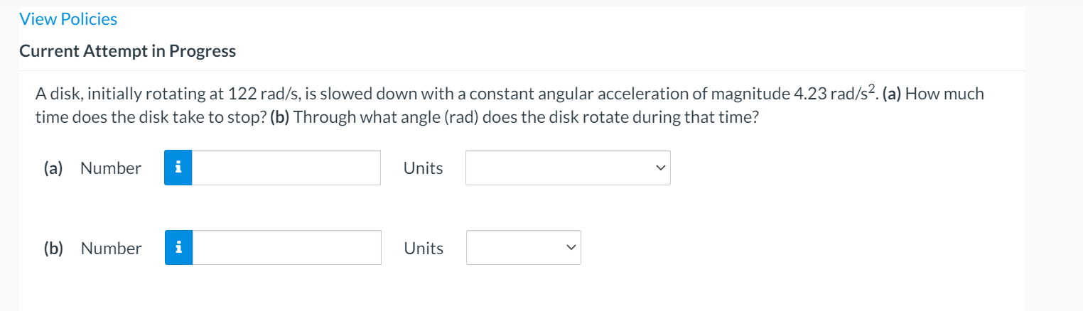 Solved View Policies Current Attempt in Progress A disk, | Chegg.com