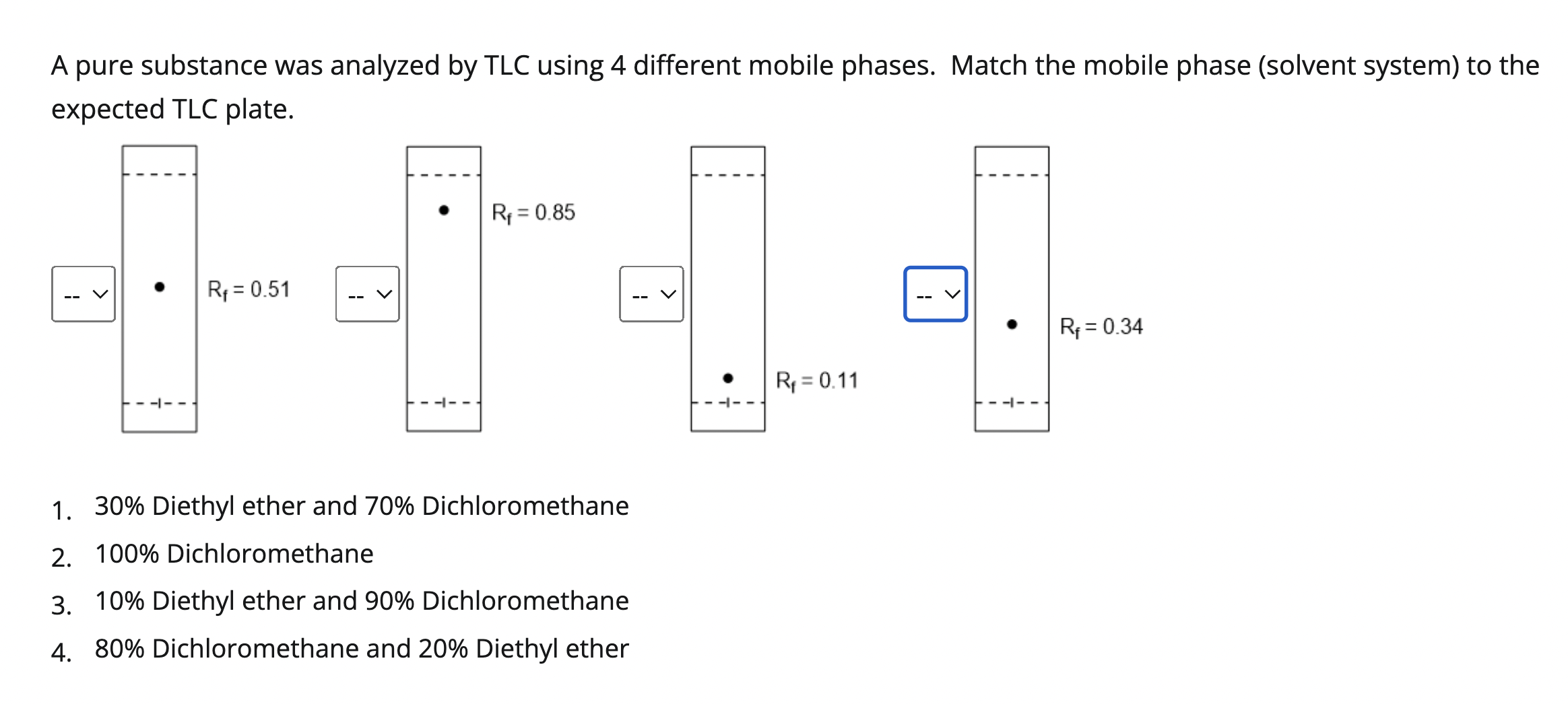 A pure substance was analyzed by TLC using 4 | Chegg.com