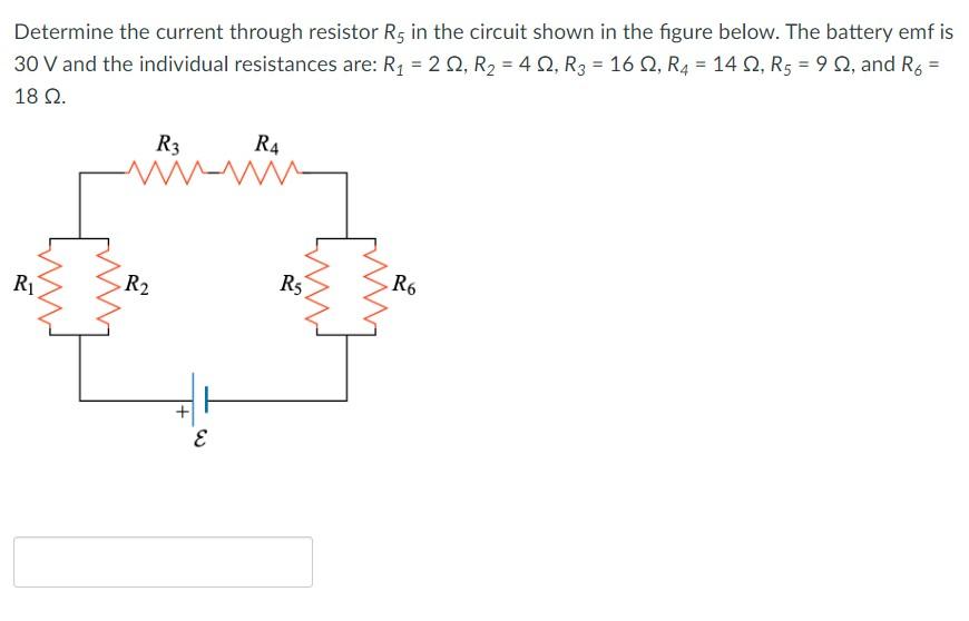 Solved Determine the current through resistor R5 in the | Chegg.com