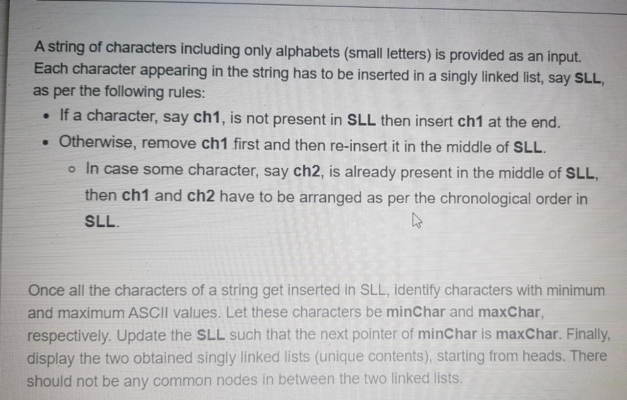 A string of characters including only alphabets | Chegg.com