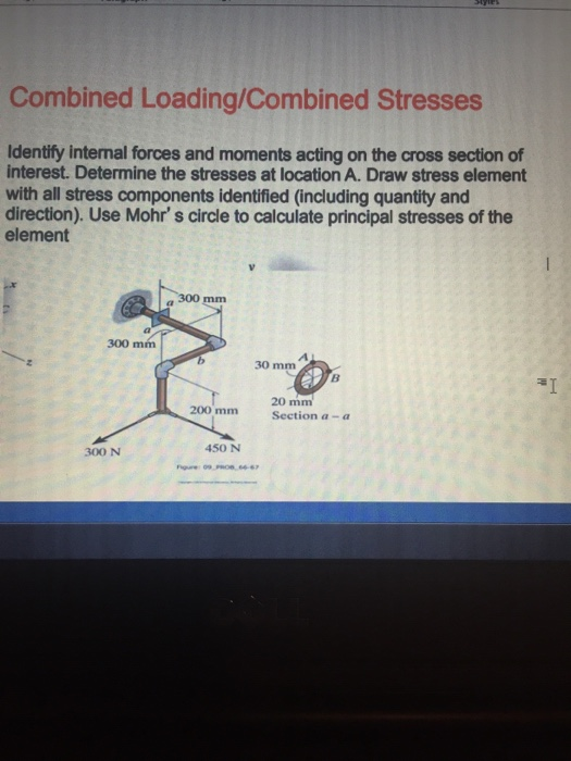 Solved Combined Loading/Combined Stresses Identify internal | Chegg.com