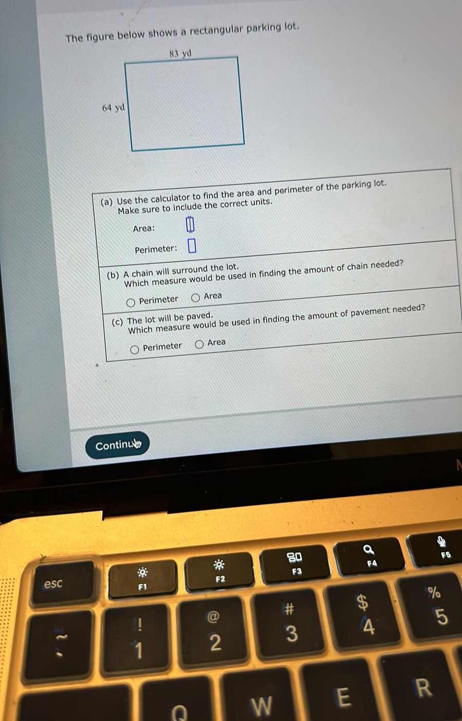 Solved The figure below shows a rectangular parking lot. 64 | Chegg.com