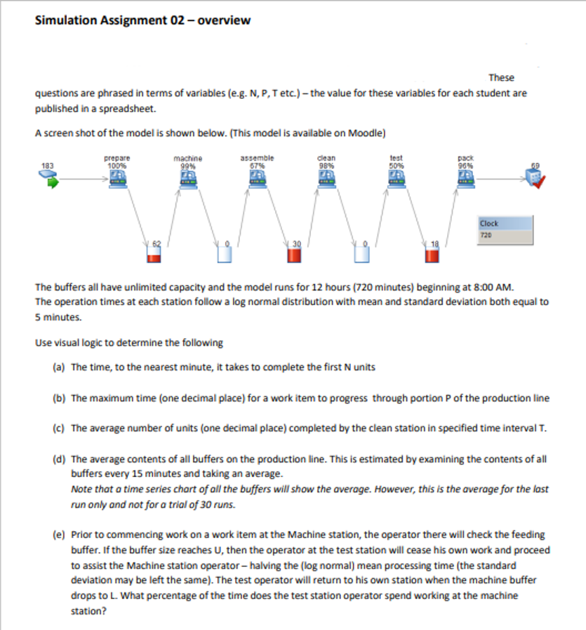 Simul8 (Software) Assignment Read question and then | Chegg.com
