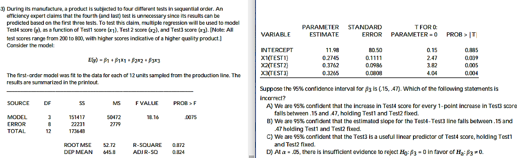 Solved 1) In the first-order model E(y) = β0 + β1 x1 + β2x2 | Chegg.com