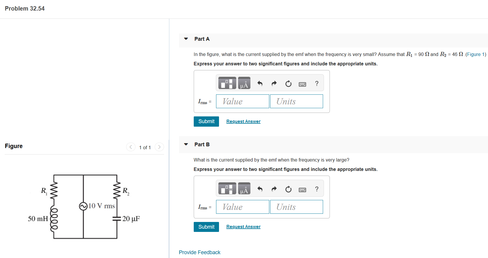 Solved A. In the figure, what is the current supplied by the | Chegg.com