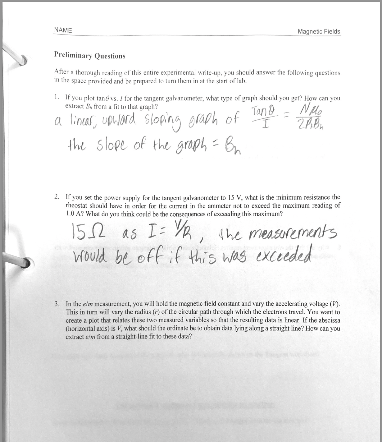 Solved Preliminary Questions After a thorough reading of | Chegg.com