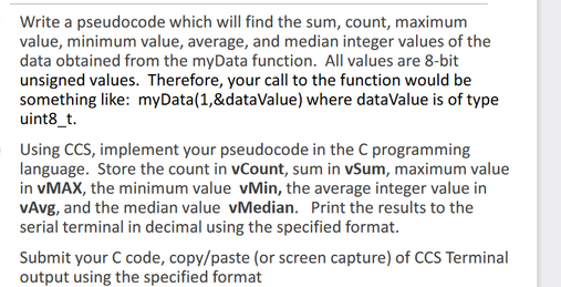 Solved Write A Pseudocode Which Will Find The Sum Count 3415