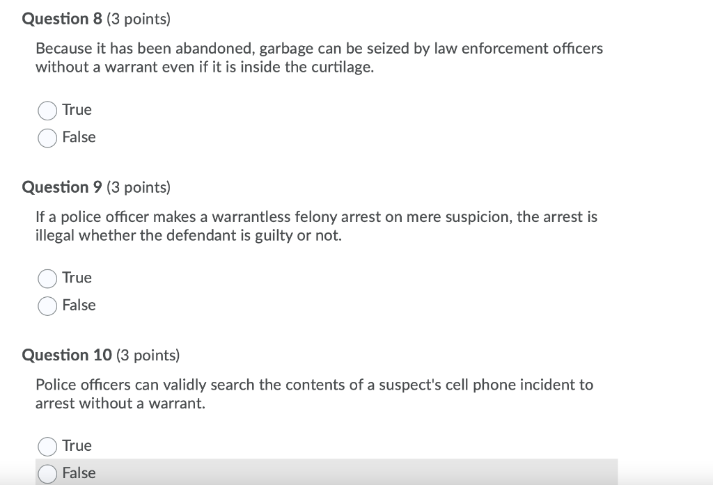 Solved Question 8 (3 points) Because it has been abandoned, | Chegg.com