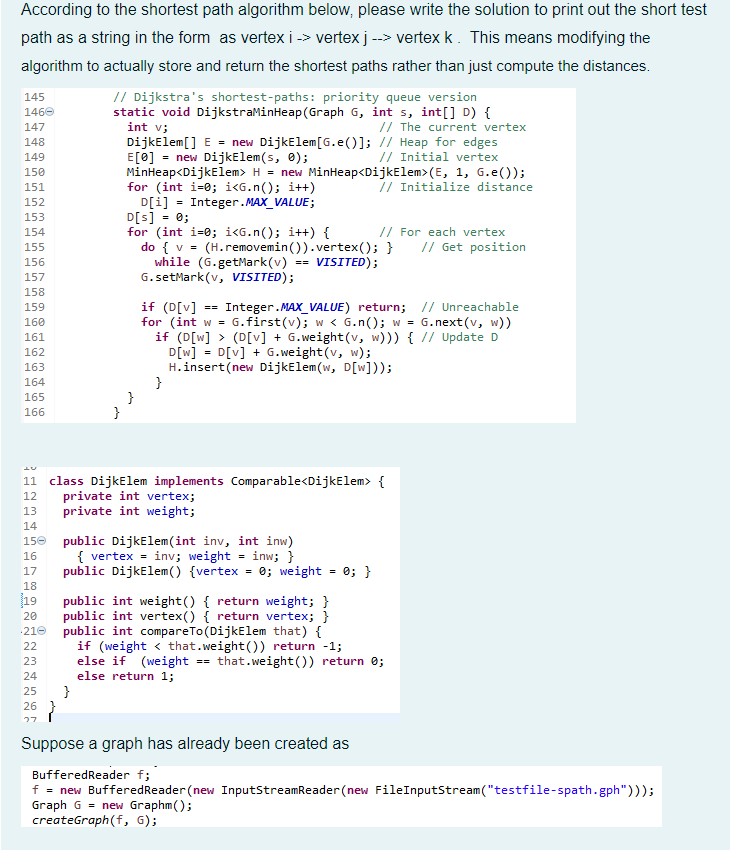 145 147 148 149 According to the shortest path | Chegg.com