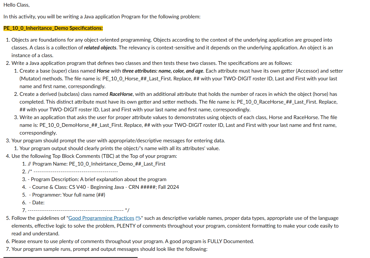 Solved Hello Class,In this activity, you will be writing a | Chegg.com