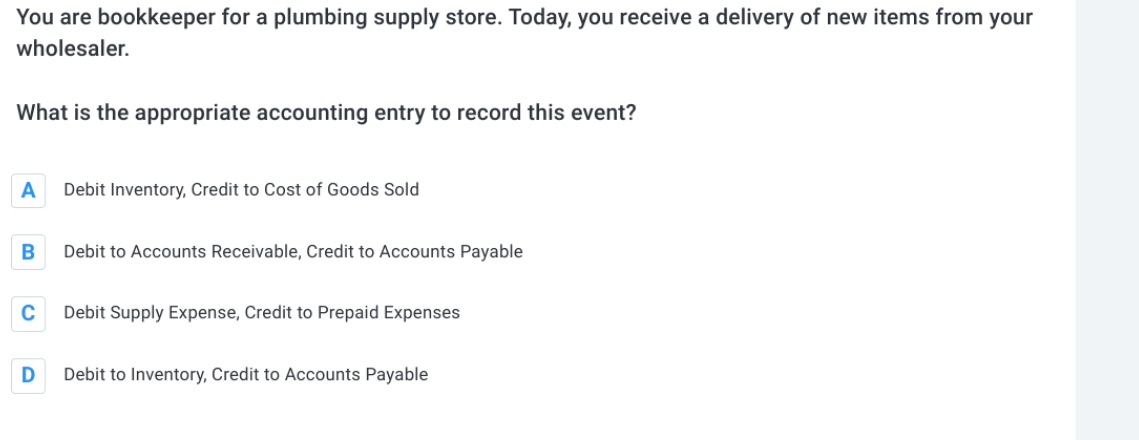 Solved You are bookkeeper for a plumbing supply store. | Chegg.com