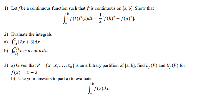 Solved 1) Let f be a continuous function such that f′ is | Chegg.com