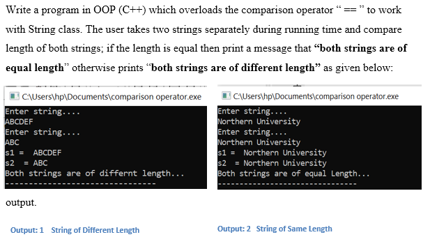 Solved Write A Program In Oop C Which Overloads The 