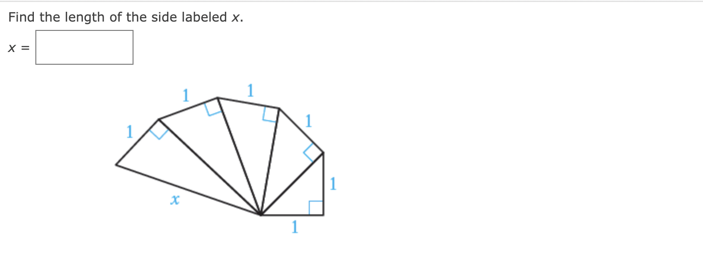 Solved Find the length of the side labeled x. | Chegg.com