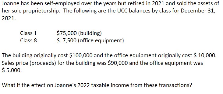 Solved Joanne has been self-employed over the years but | Chegg.com