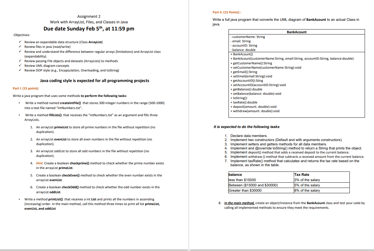 Solved Part II: (15 Points) : Assignment 2 Work with | Chegg.com