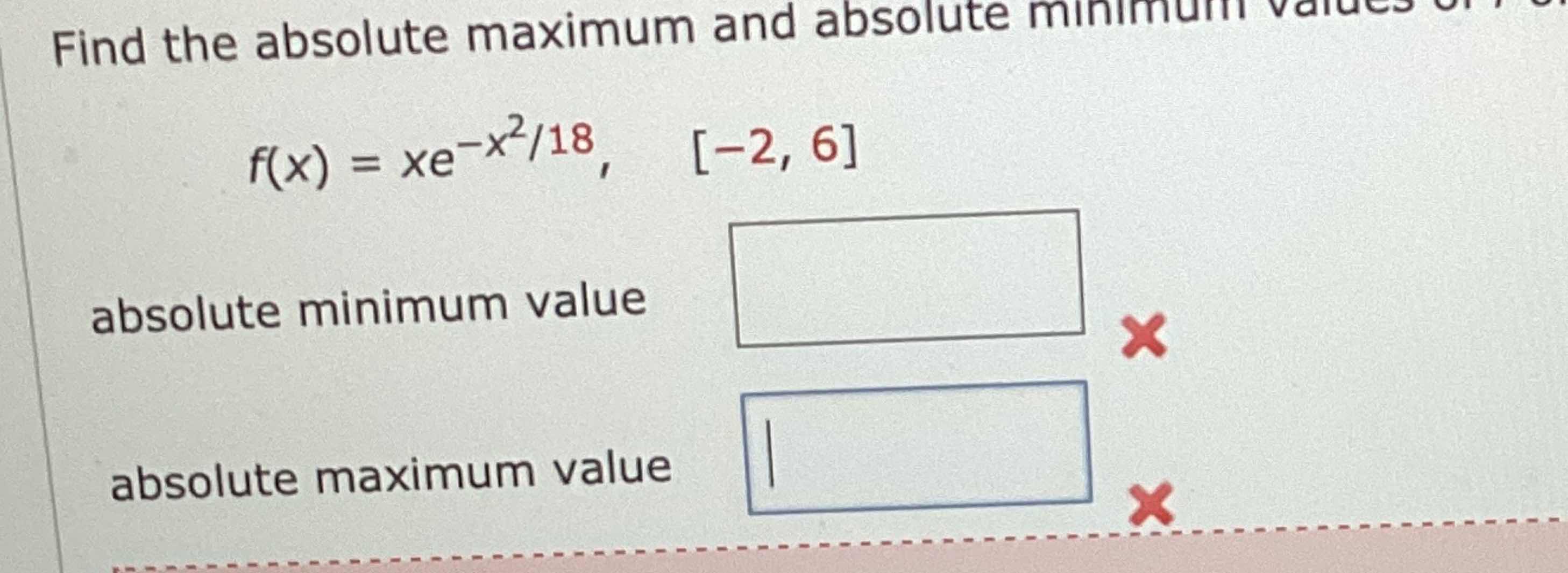 Solved Find the absolute maximum and | Chegg.com
