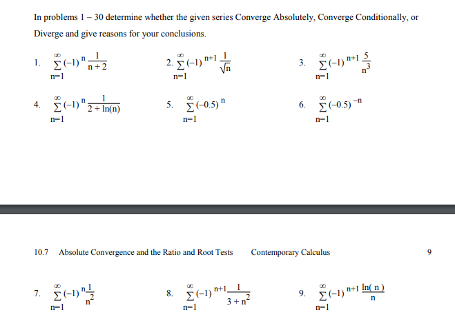 Solved In problems 1 - 30 determine whether the given series | Chegg.com