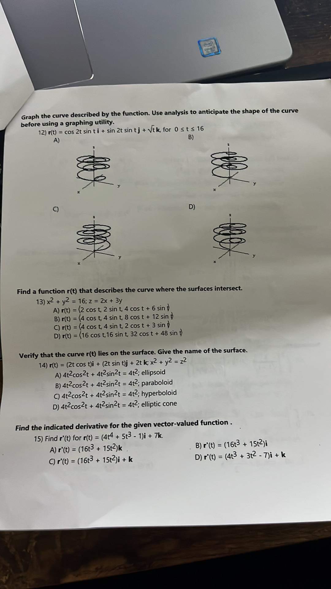 Graph the curve described by the function. Use | Chegg.com
