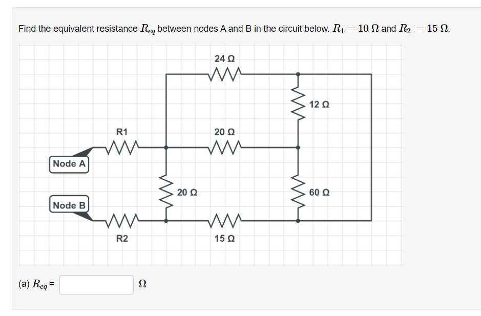 Solved Find the equivalent resistance Req between nodes A | Chegg.com