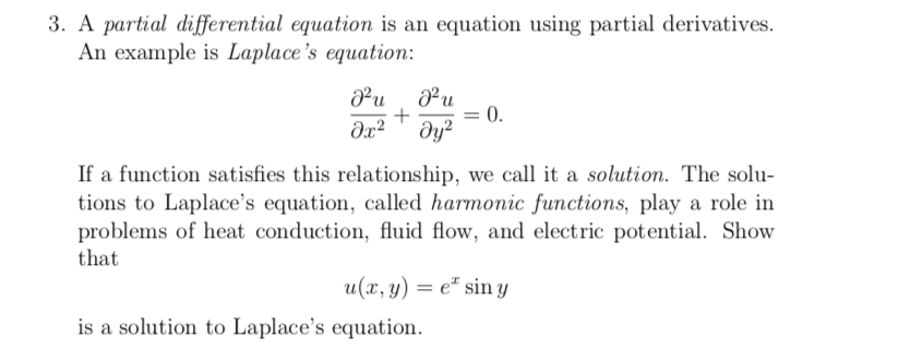 Solved 3. A partial differential equation is an equation | Chegg.com