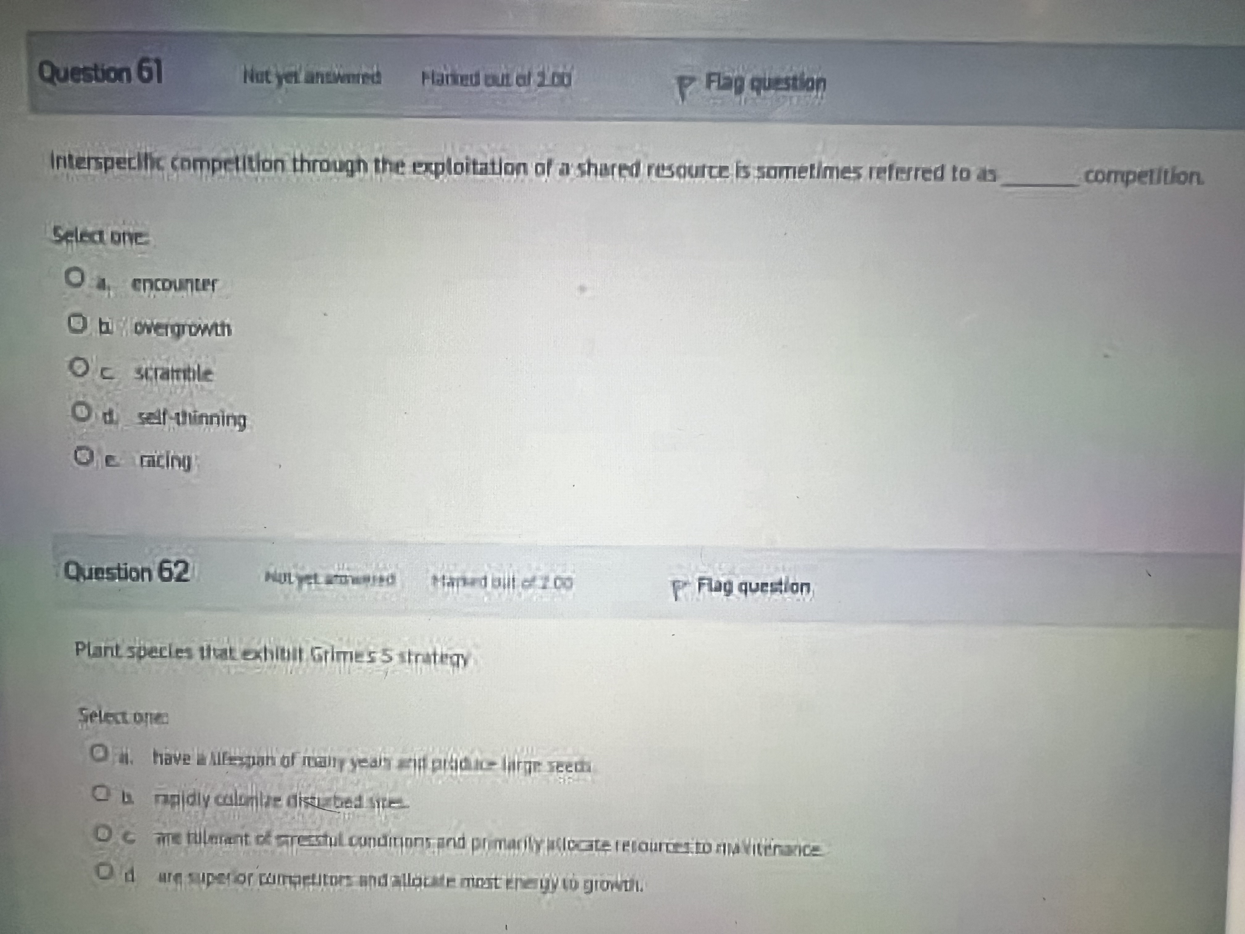 Solved Iritarpecilic competition through the exploitation of | Chegg.com