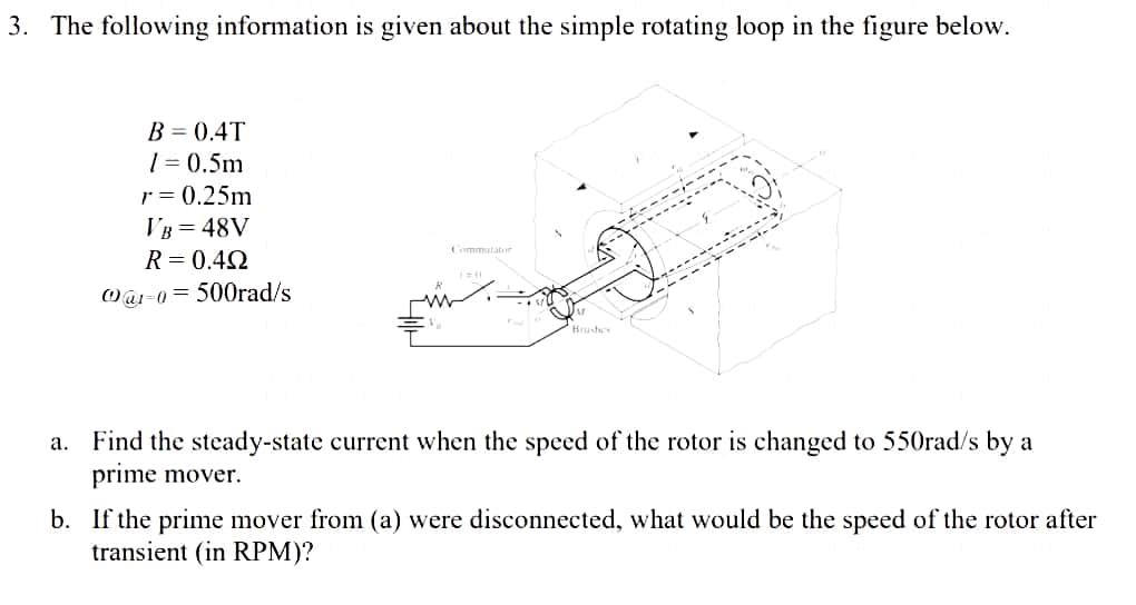 Solved 3. The following information is given about the | Chegg.com